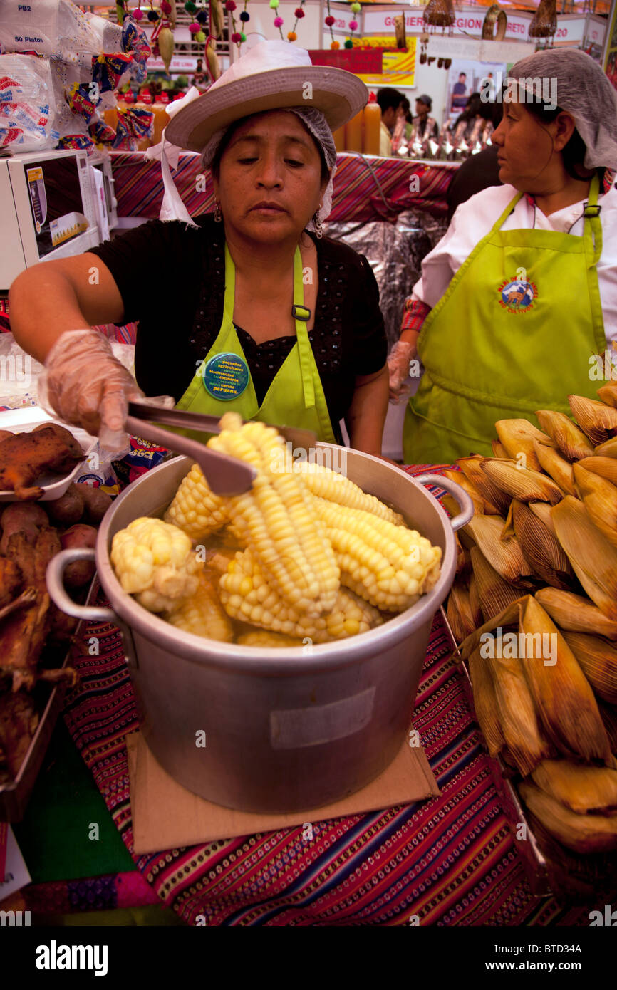 Choclo, or Peruvian large kernel corn, as seen at Lima's annual ...