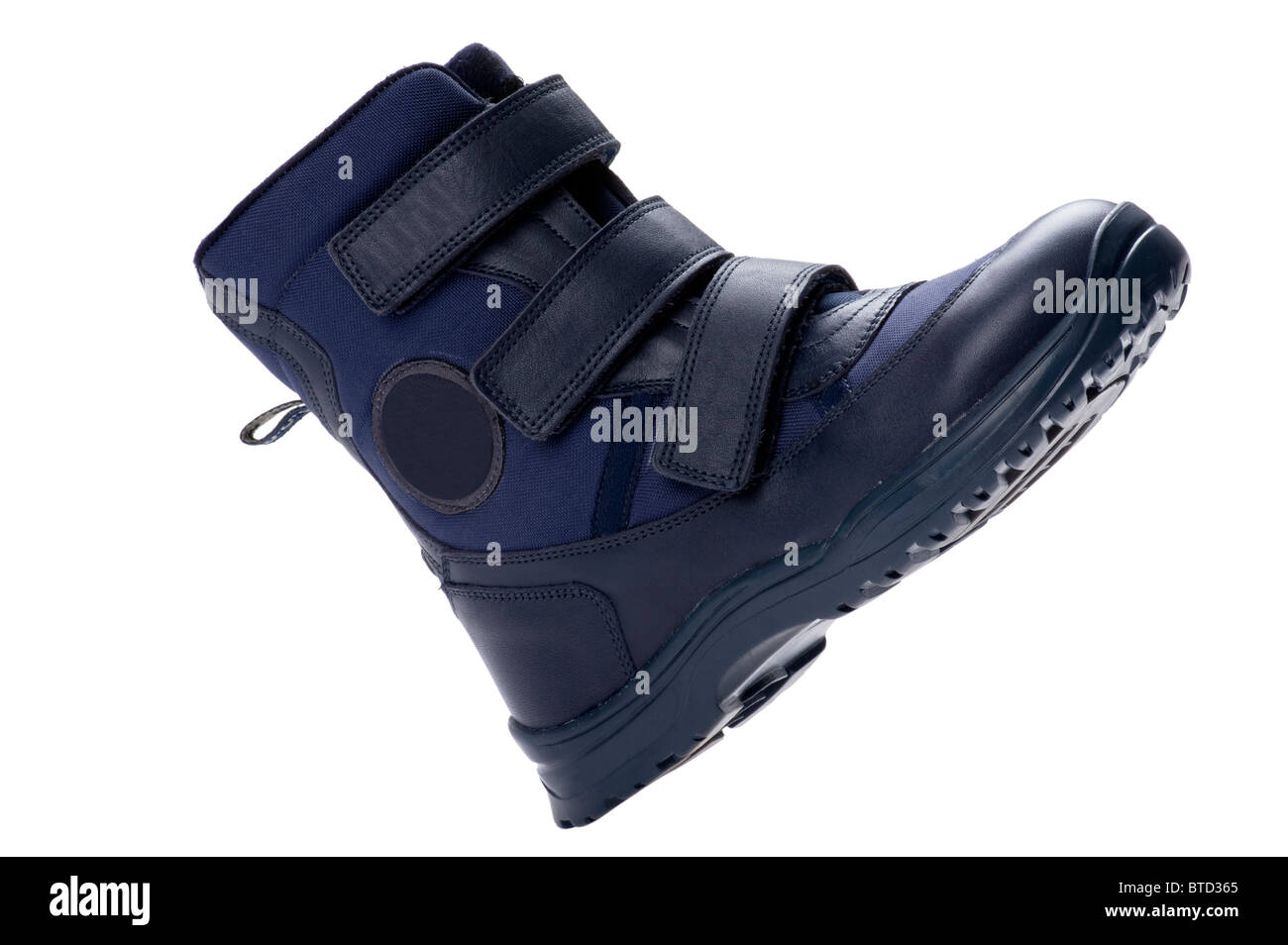 object on white - winter shoes for child close up Stock Photo - Alamy