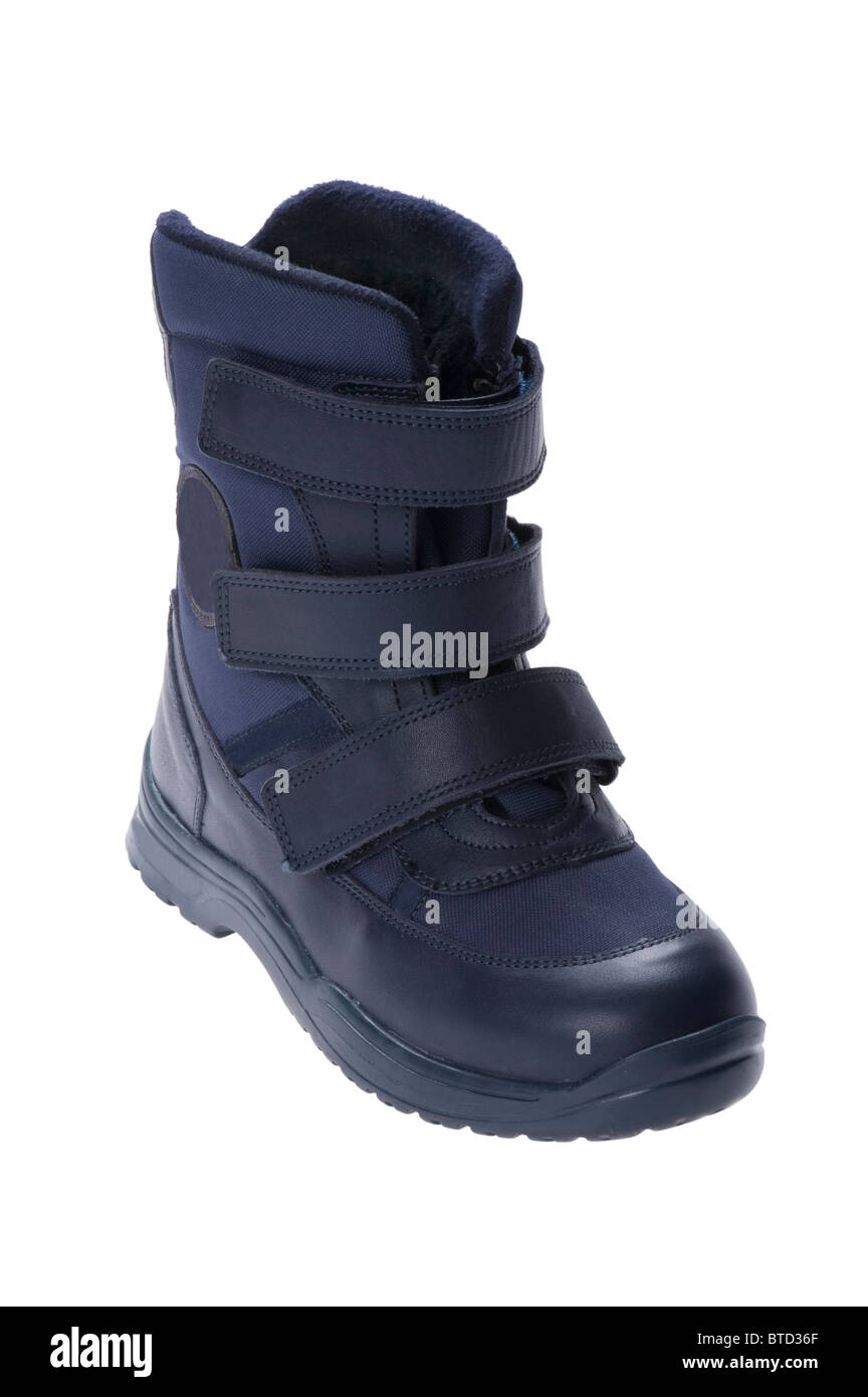 object on white - winter shoes for child close up Stock Photo - Alamy