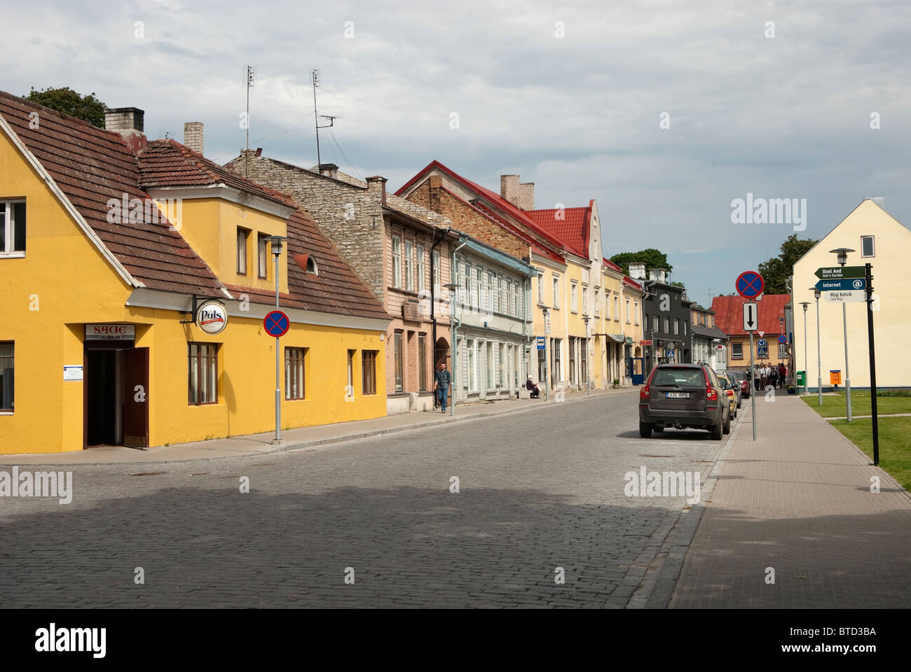 A street in the old town of Haapsalu in Western Estonia Stock Photo - Alamy