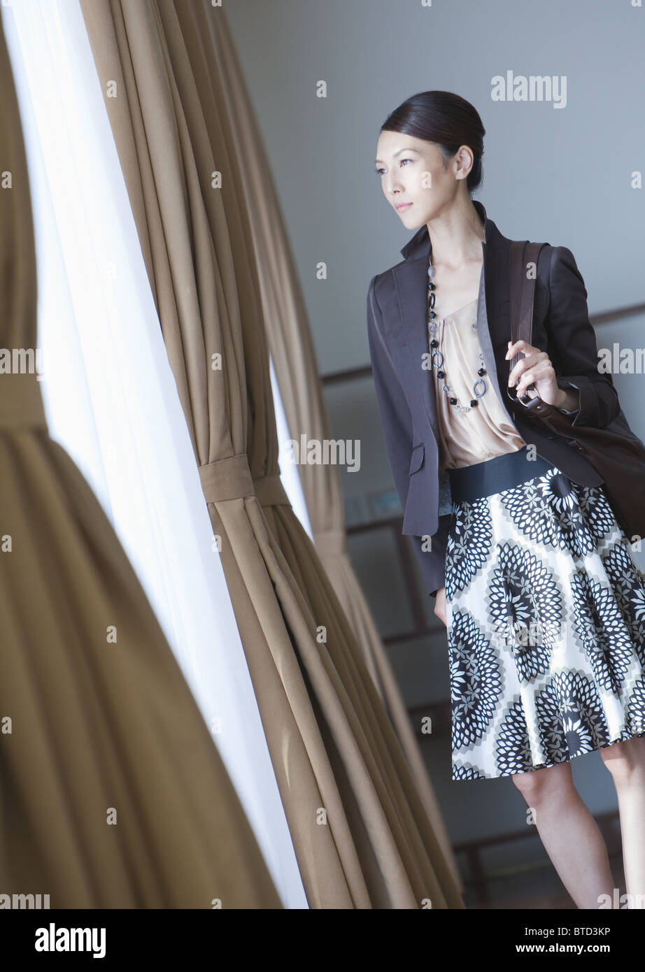 Woman before going to work Stock Photo - Alamy