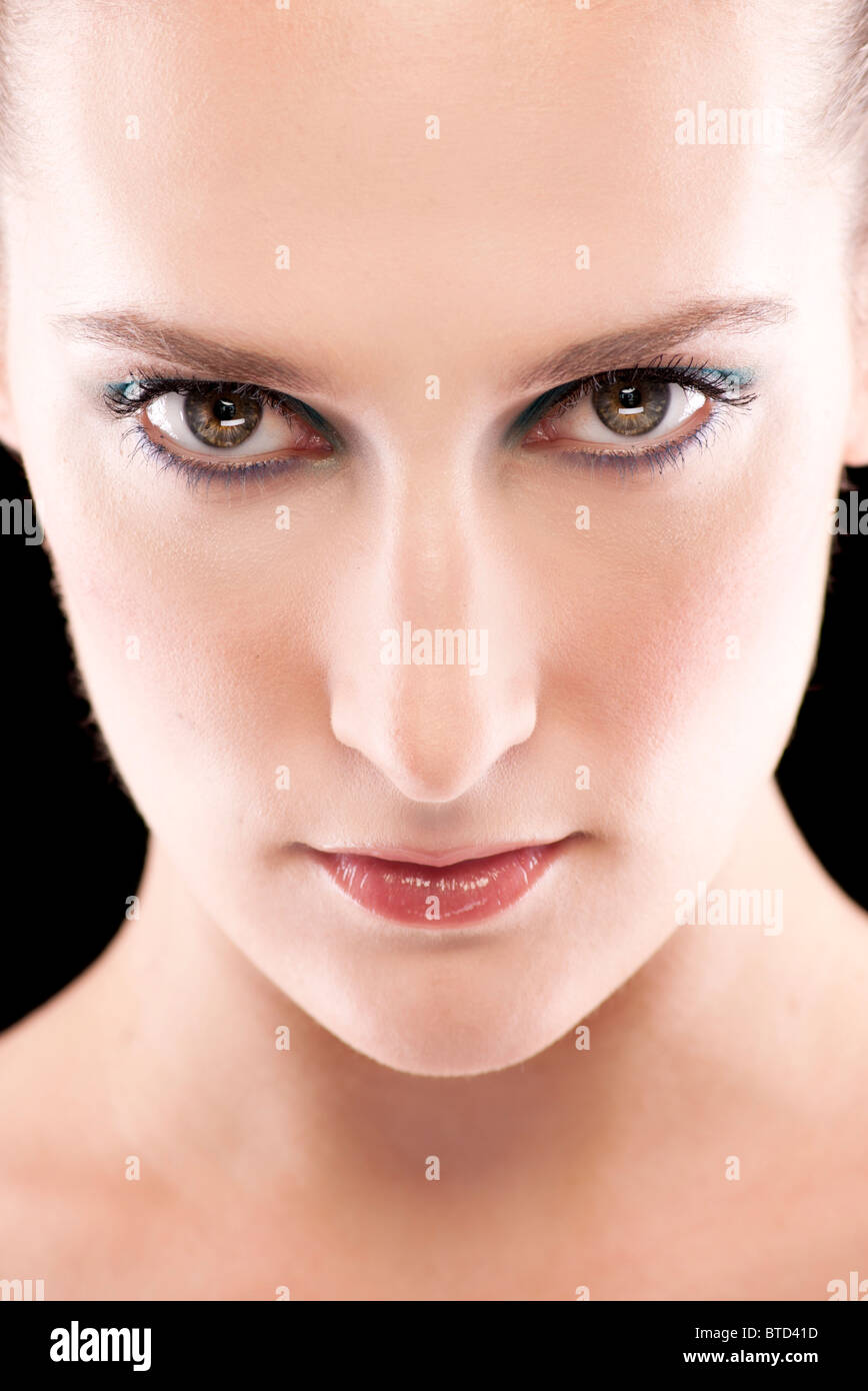 Mean stare woman hi-res stock photography and images - Alamy