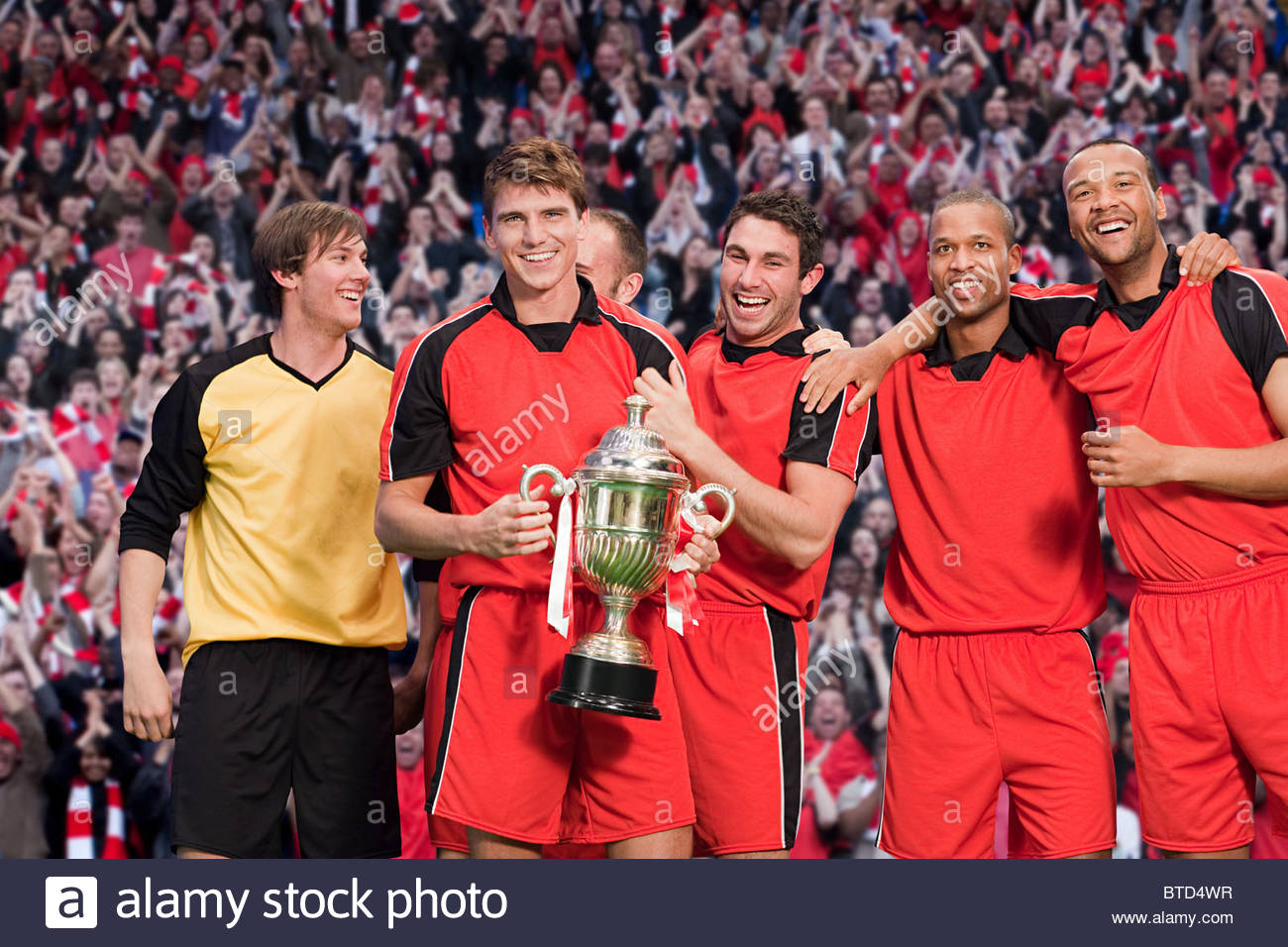 Football Trophy And Team Stock Photos & Football Trophy And Team Stock ...
