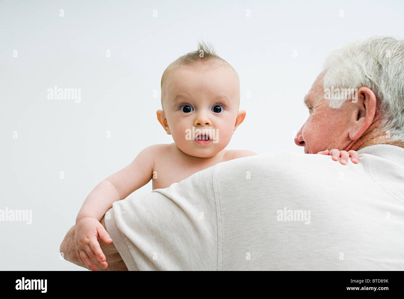 Grandfather with baby grandson Stock Photo - Alamy