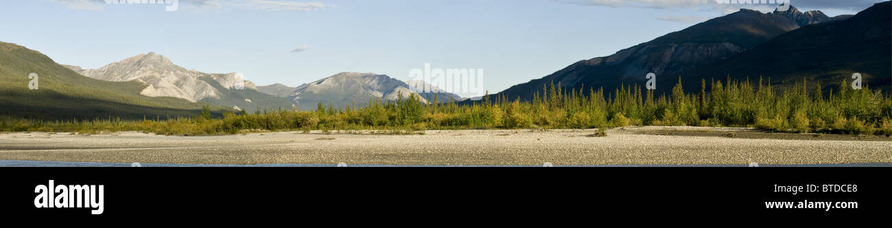 Panoramic view of the upper Alatna River in the Brooks Range of Gates ...