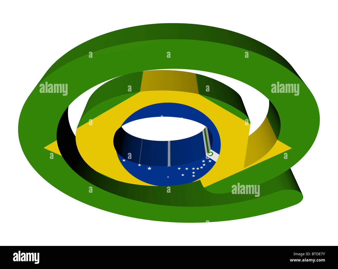 e-mail address AT symbol with Brazilian flag illustration Stock Photo ...