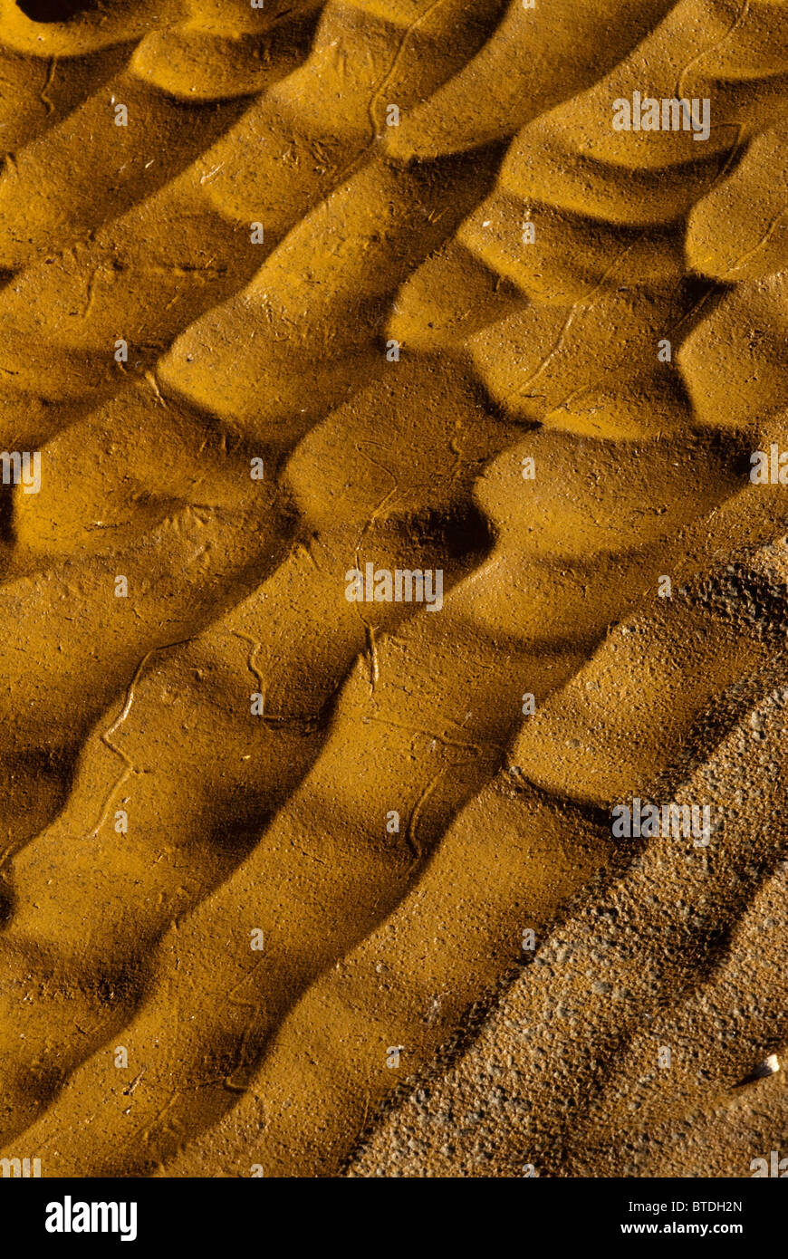 Close up view of patterns in the mud along the Alatna River in Gates of ...