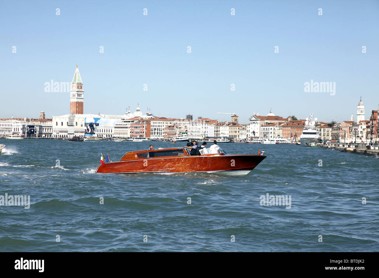 ST. MARKS CAMPANILE SPEED BOAT VENICE ITALY VENICE ITALY VENICE ITALY ...