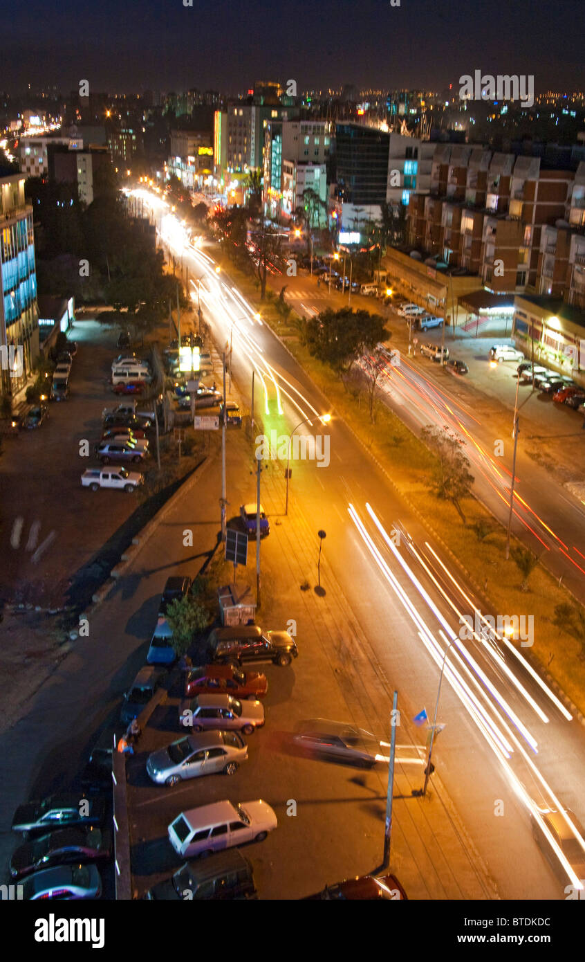 Addis Ababa at night Stock Photo - Alamy