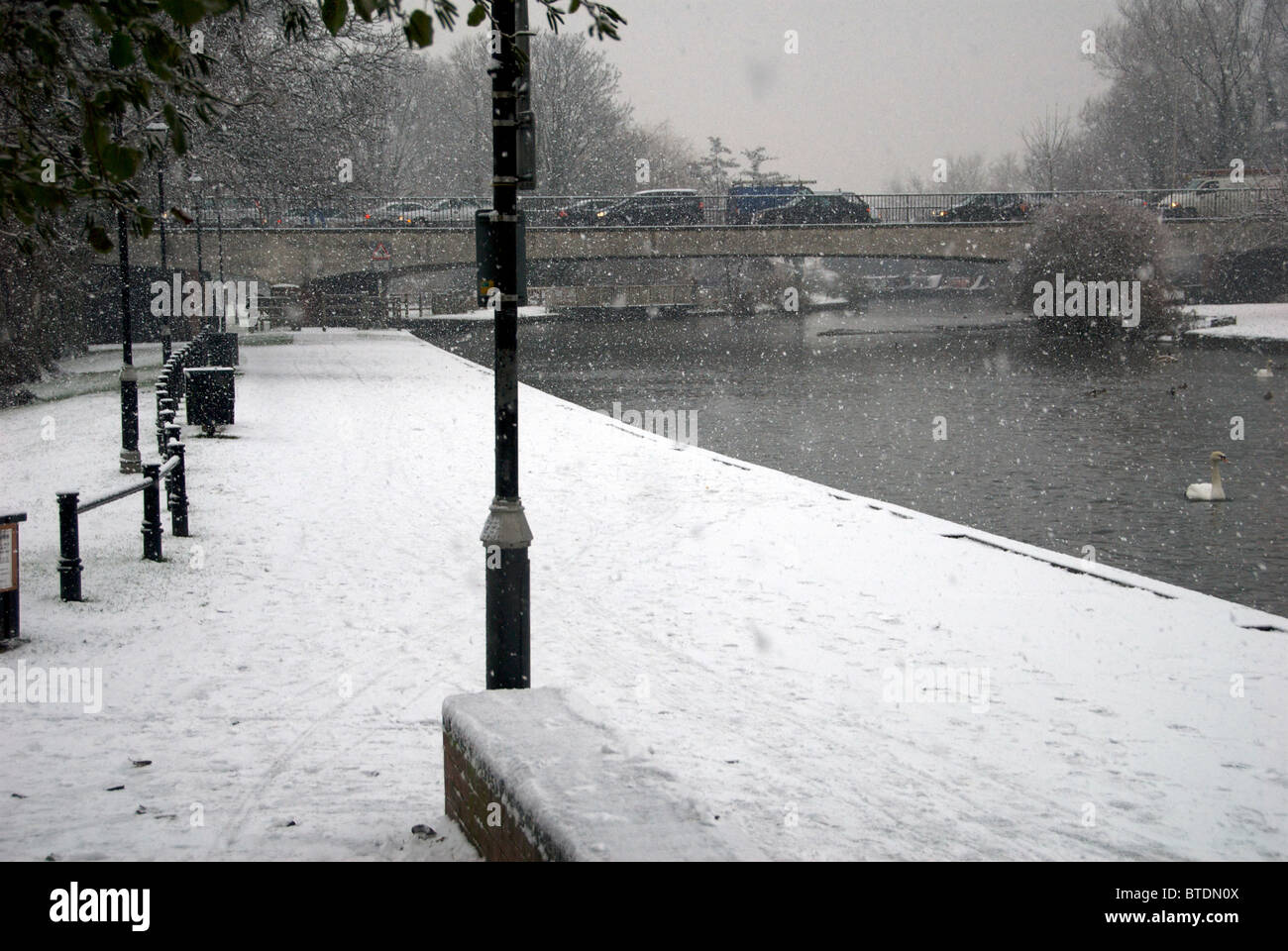 Victoria Park Newbury Berkshire Snow 2009 Stock Photo - Alamy