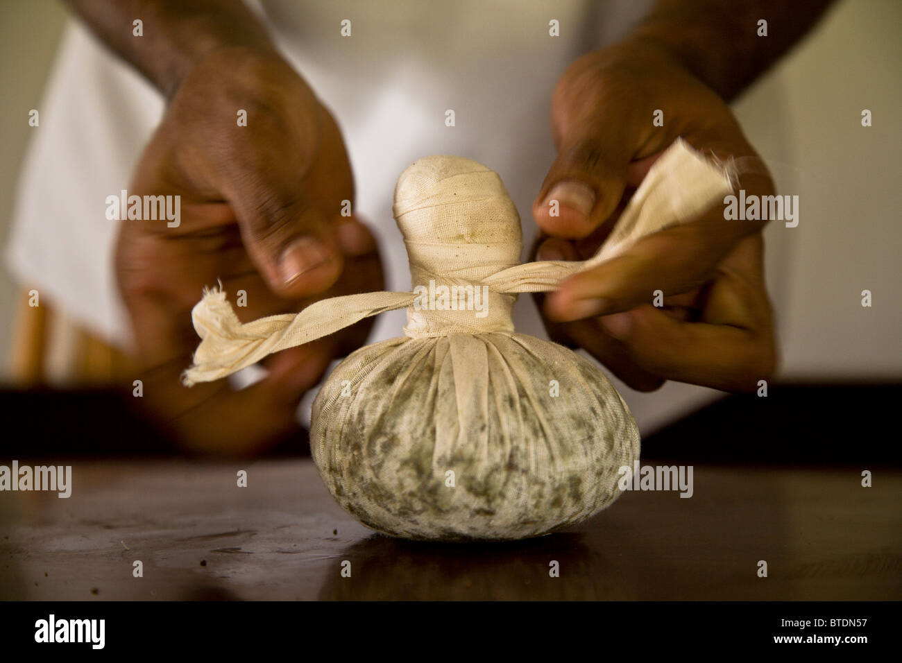 After the cooking preparation of the ingredients used for a poultice ...