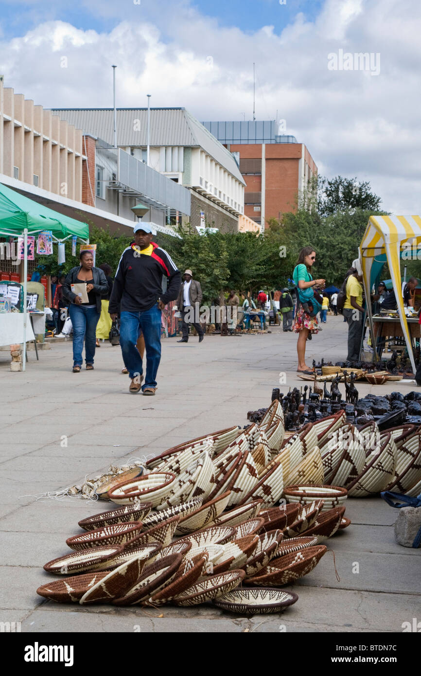 Shoppers in the Craft Market in the Old Main Mall in the City centre of ...