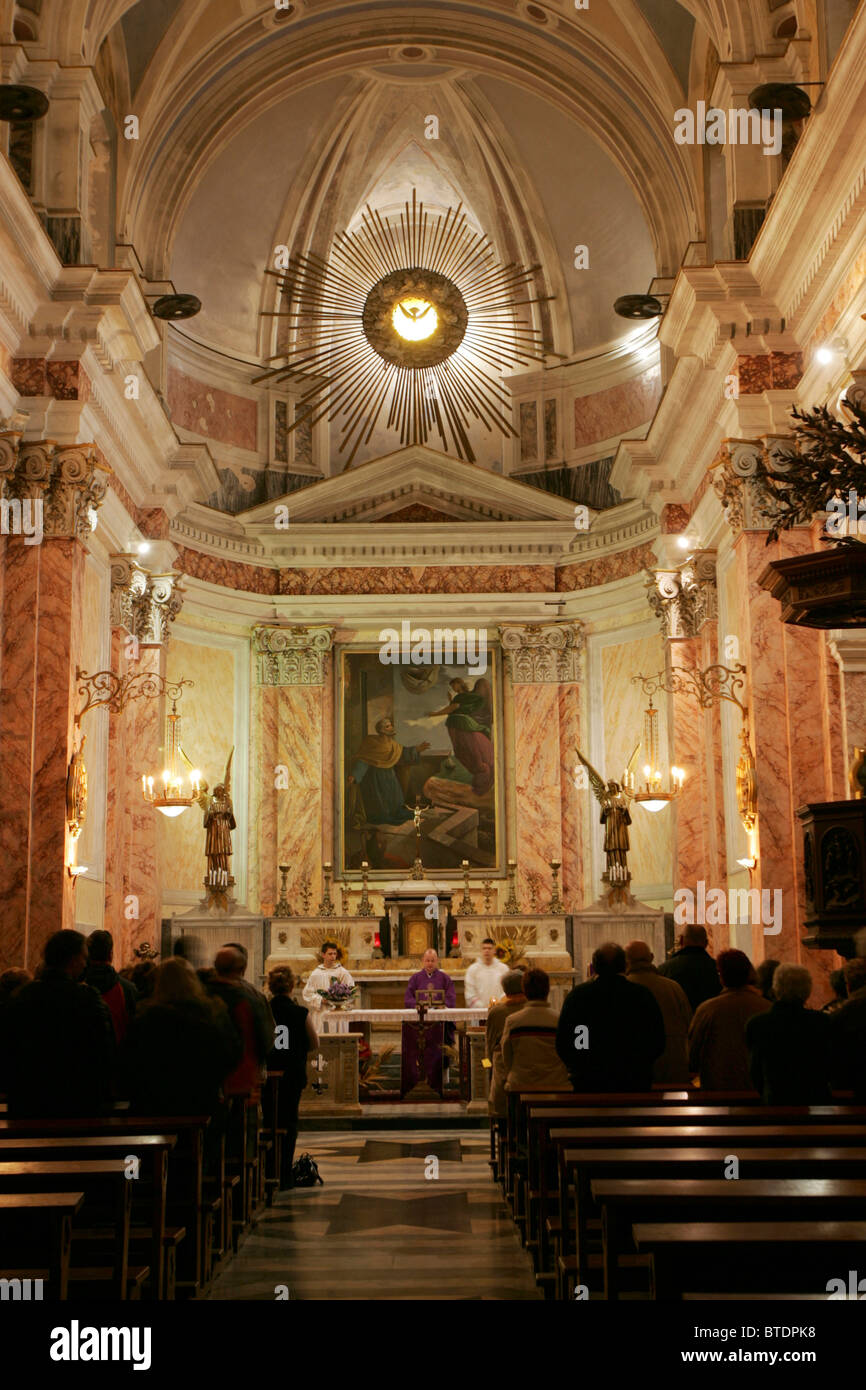 The inside of a very ornate nave of a church Stock Photo - Alamy