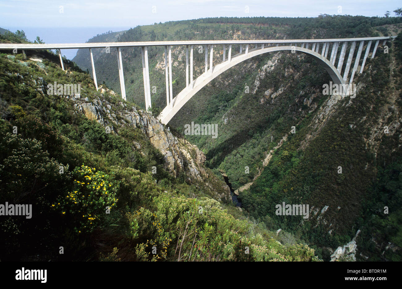 The Paul Sauer Bridge over the Storms River gorge which is a popular ...