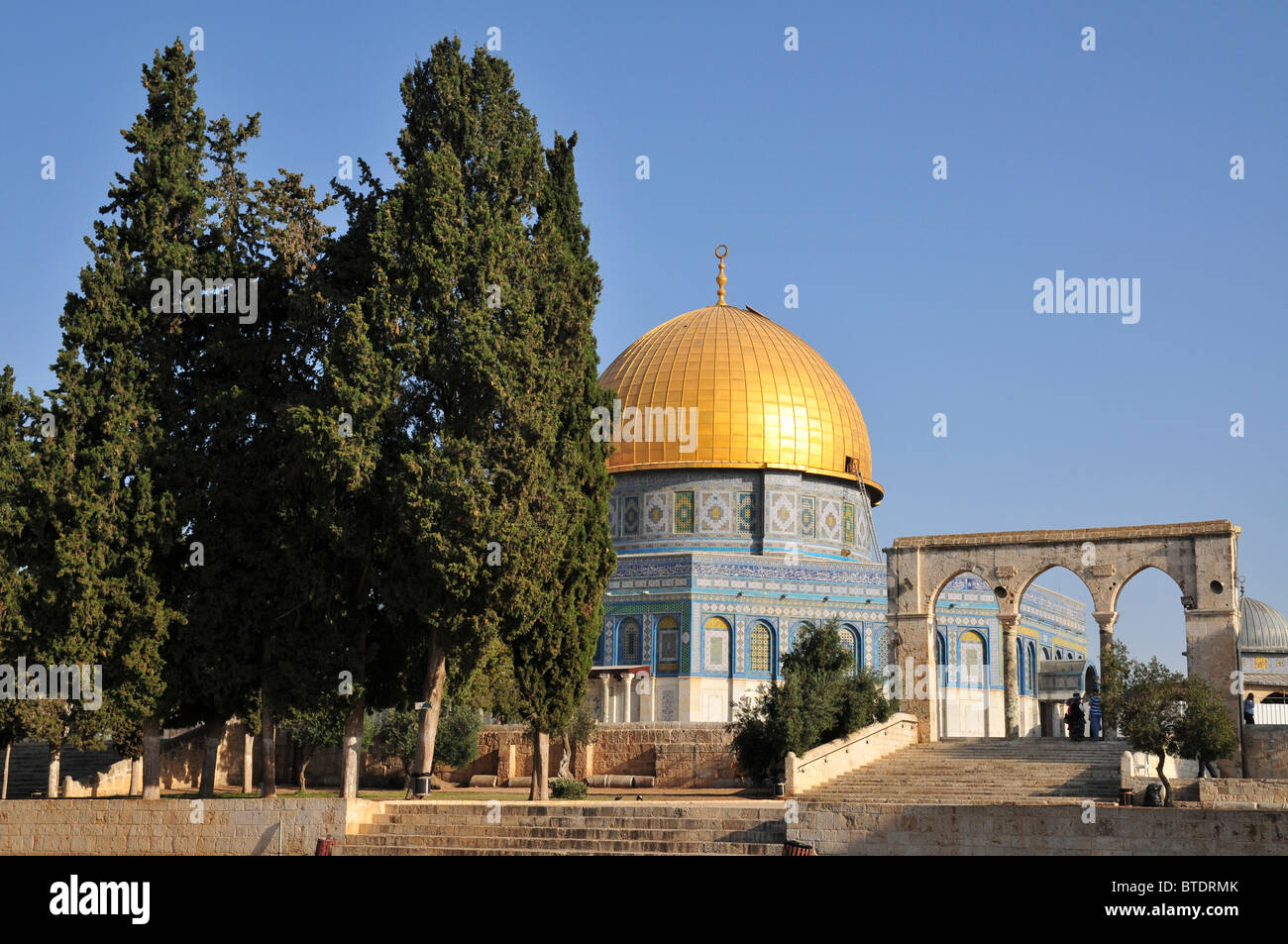 Israel, Jerusalem Old City, Dome of the Rock on Haram esh Sharif ...