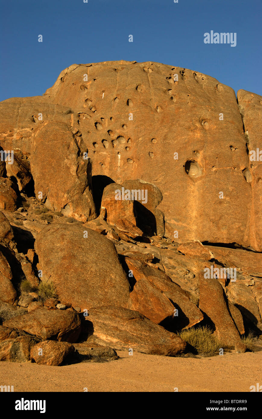Granite rock showing erosion and weathering Stock Photo - Alamy