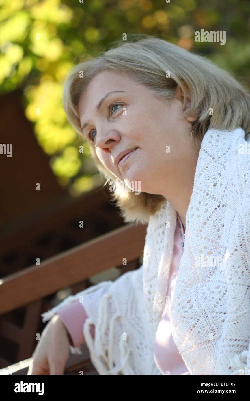 Portrait of middle age woman Stock Photo - Alamy