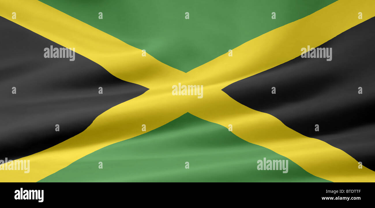 High resolution flag of Jamaica Stock Photo - Alamy