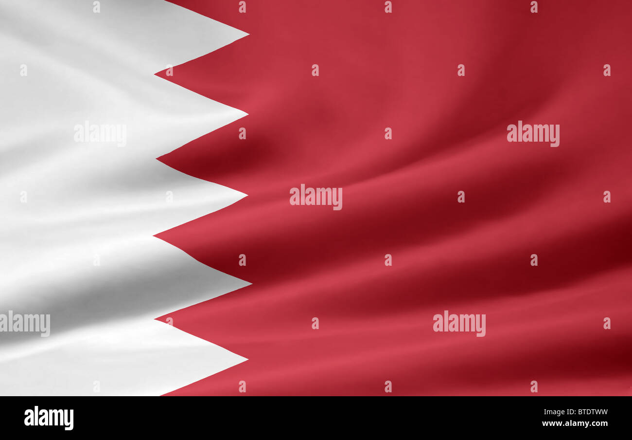 Very large flag of Bahrain Stock Photo - Alamy
