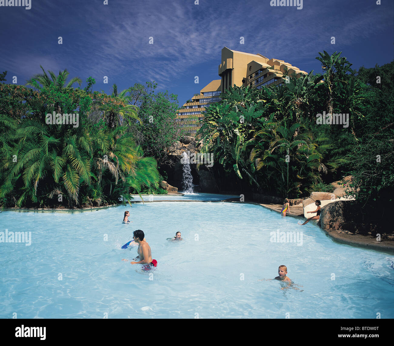 The Cascades hotel swimming pool at Sun City Stock Photo - Alamy