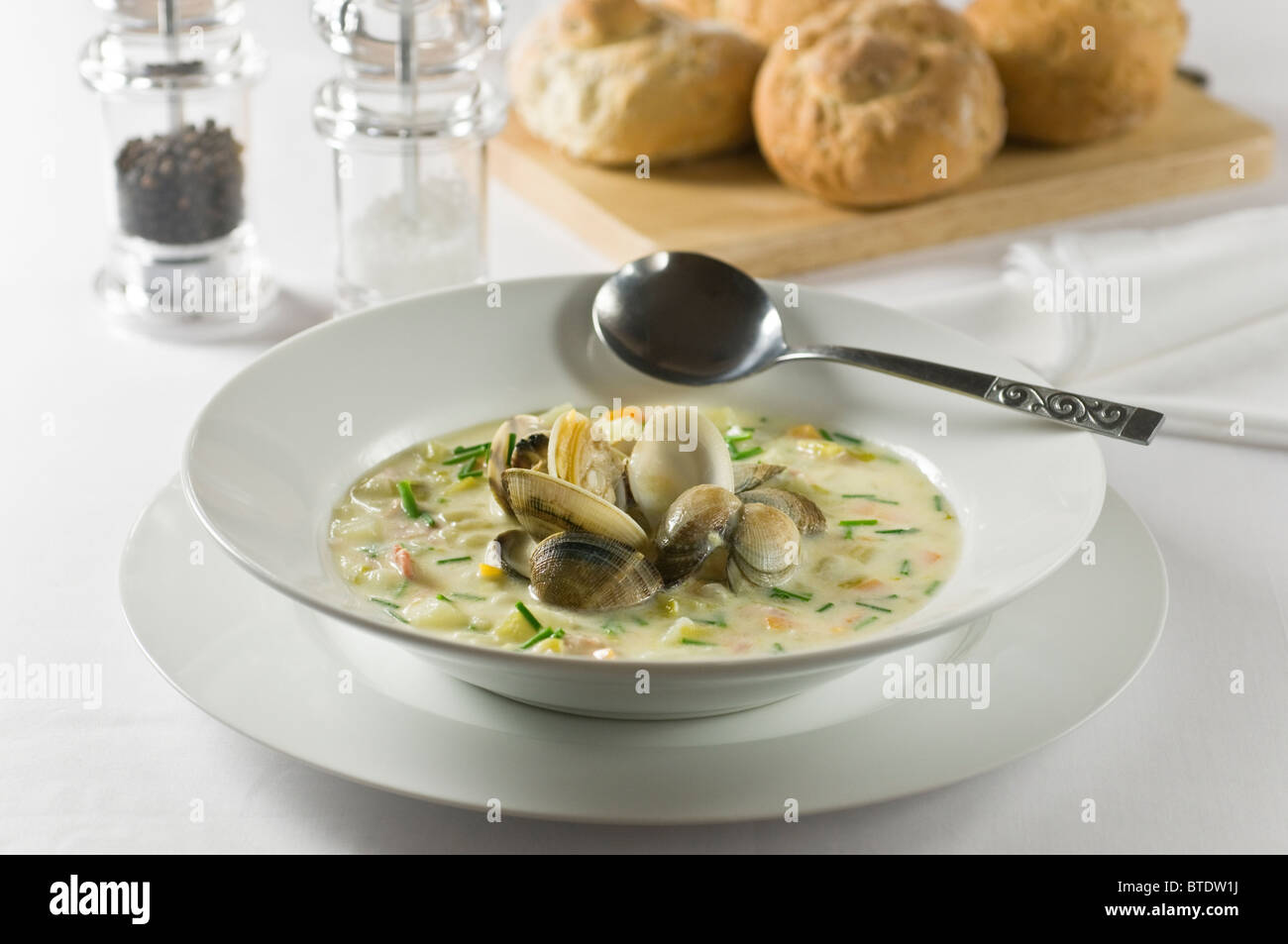 Clam chowder america hi-res stock photography and images - Alamy