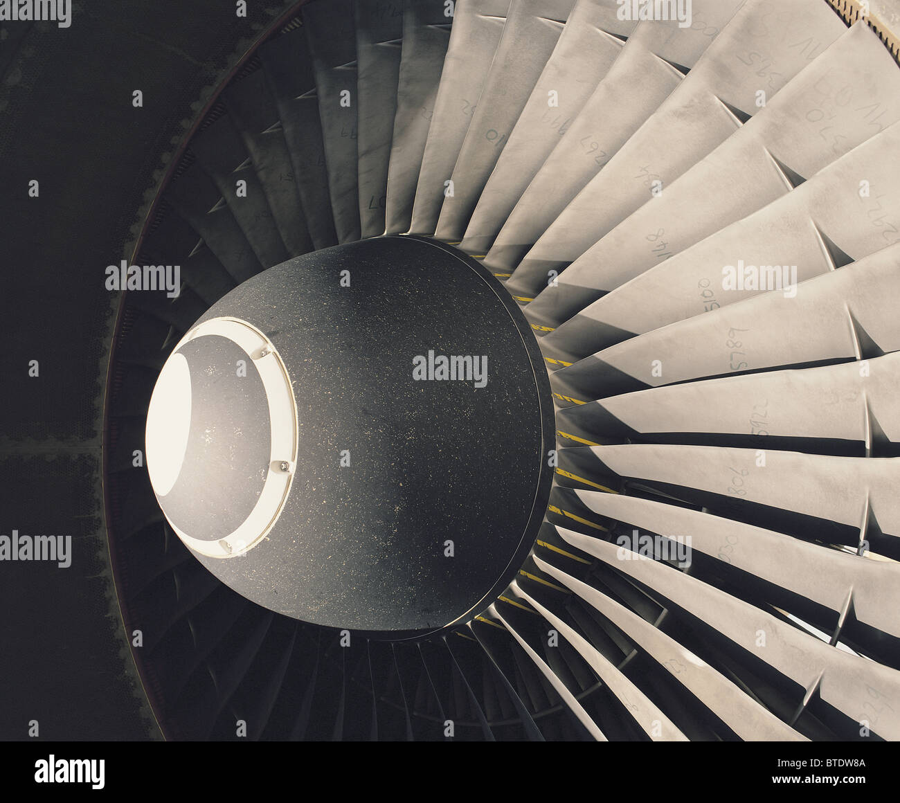 The circular pattern on the cone of this turbine makes it appear as if ...