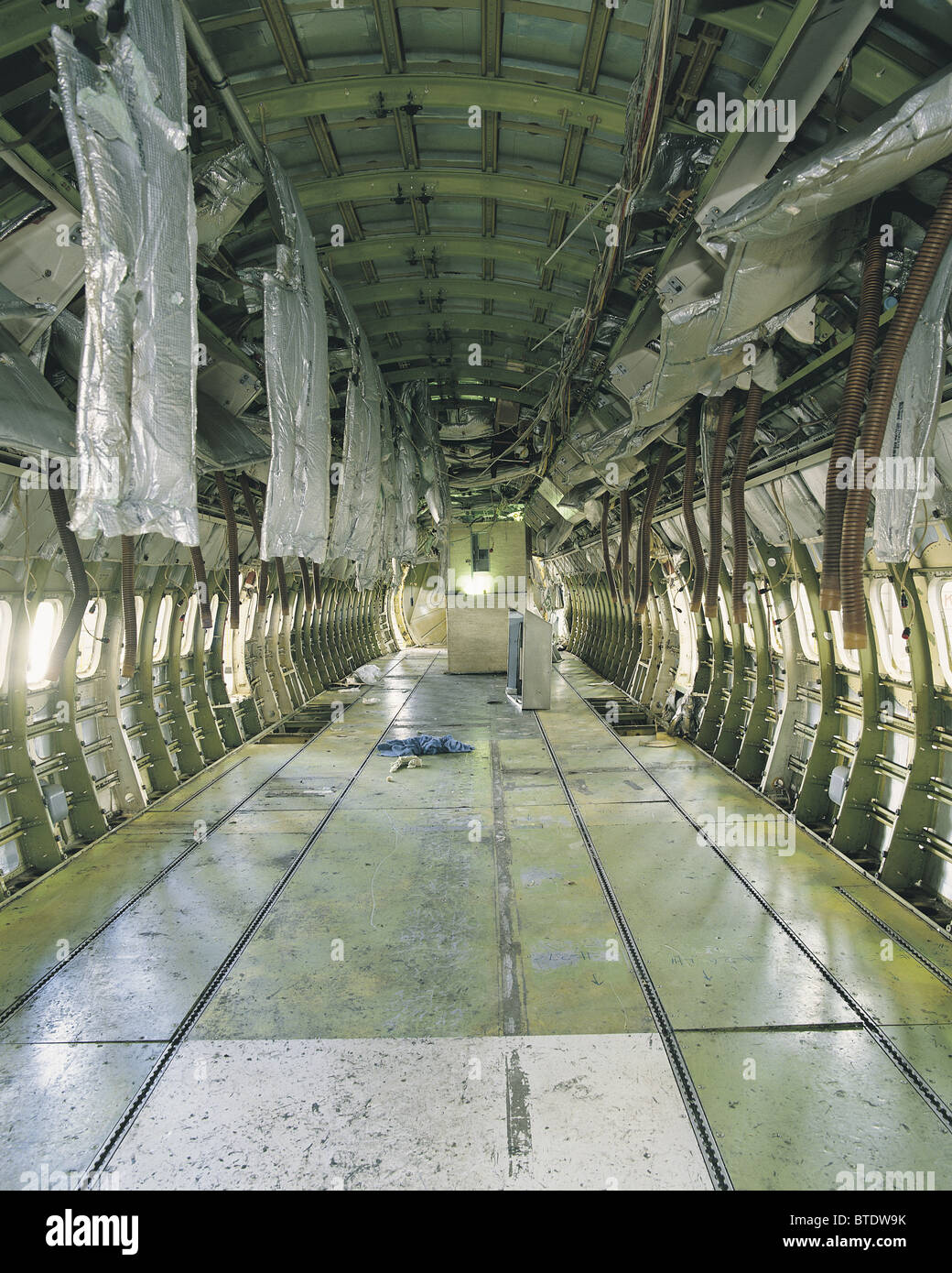 The inside of a cargo hold of an aeroplane Stock Photo - Alamy