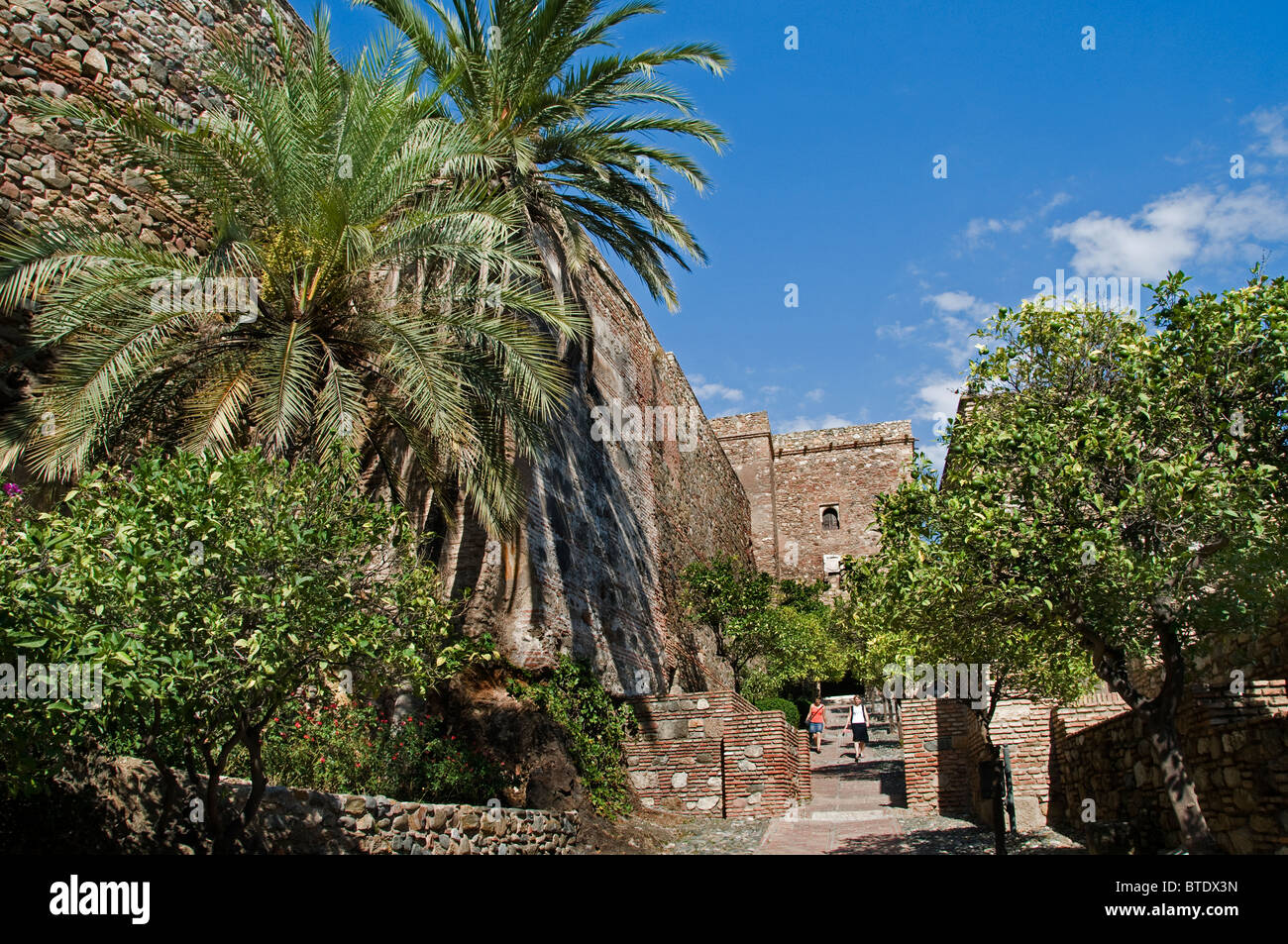 Spain Andalusia The Alcazaba is a Moorish fortification in Málaga Stock ...