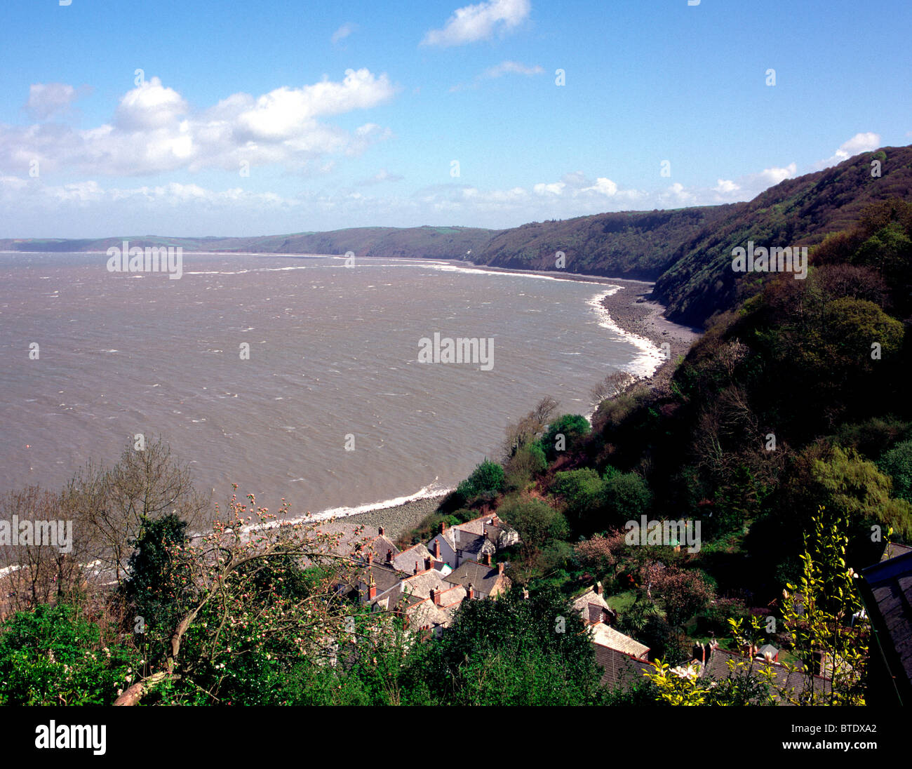 Village & Bay View Stock Photo - Alamy