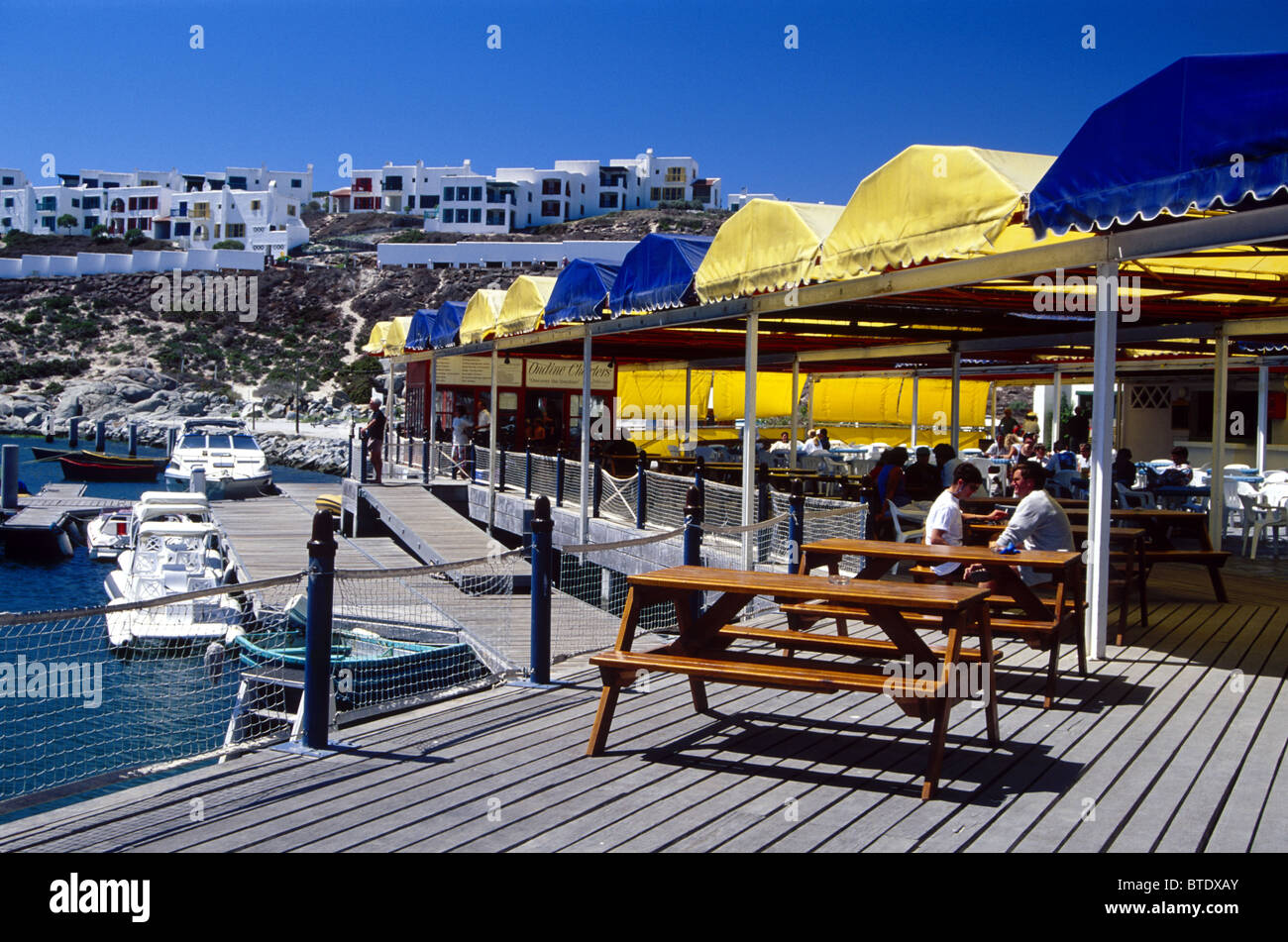 Club Mykonos at Langebaan showing the covered restaurant area Stock ...