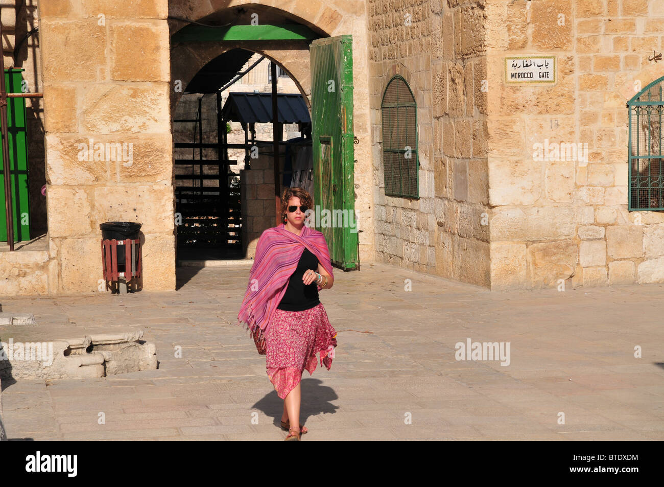 Israel, Jerusalem, Haram esh Sharif (Temple Mount) Morocco Gate Stock ...