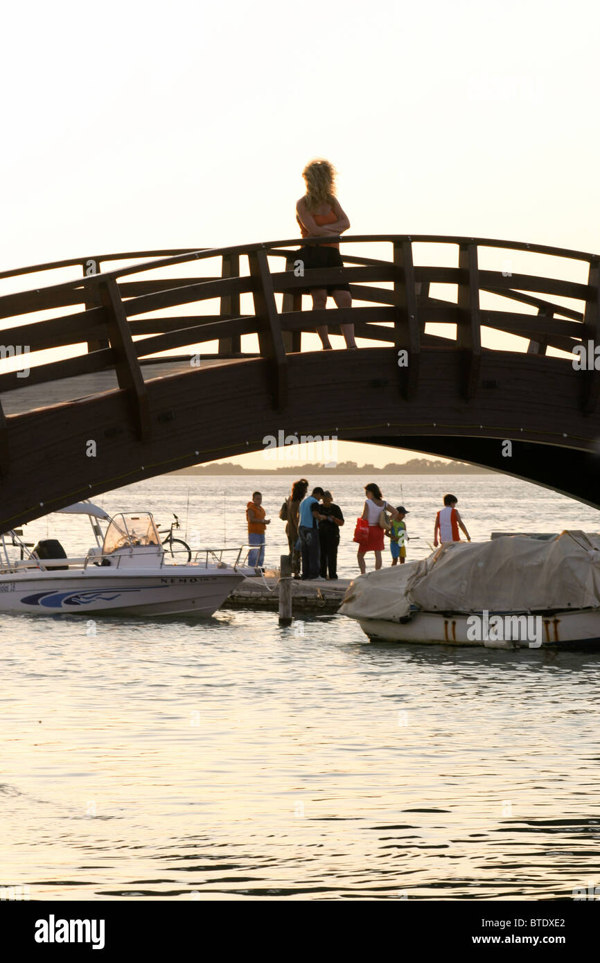 person bridge sunshine Lefkada Lefkas Greece sea Islands isle sunshine ...