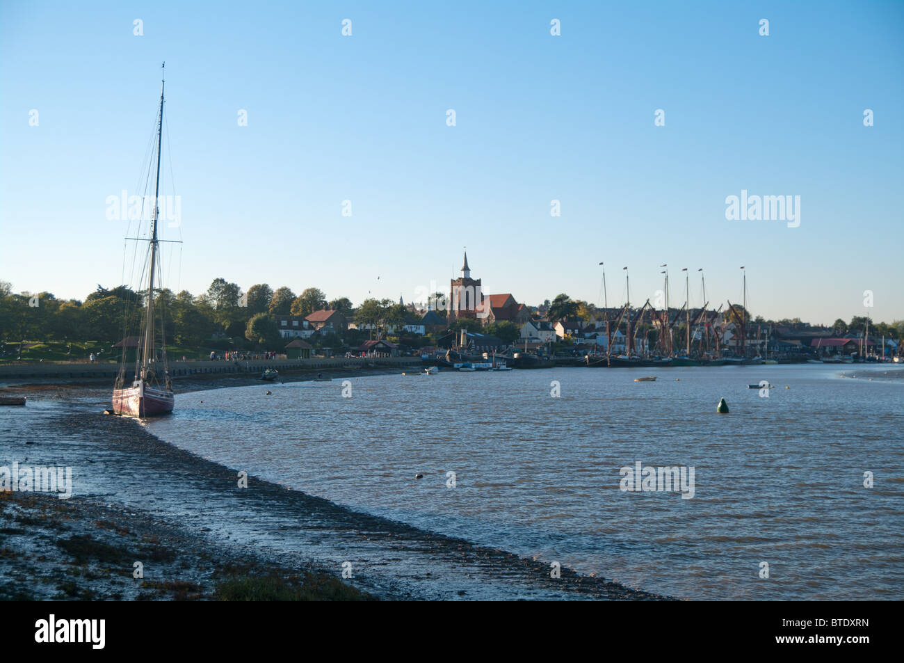 view from promenade park Maldon Essex towards Maldon including sailing ...