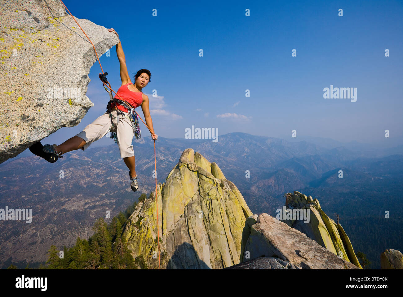 Rappelling cliff silhouette hi-res stock photography and images - Alamy