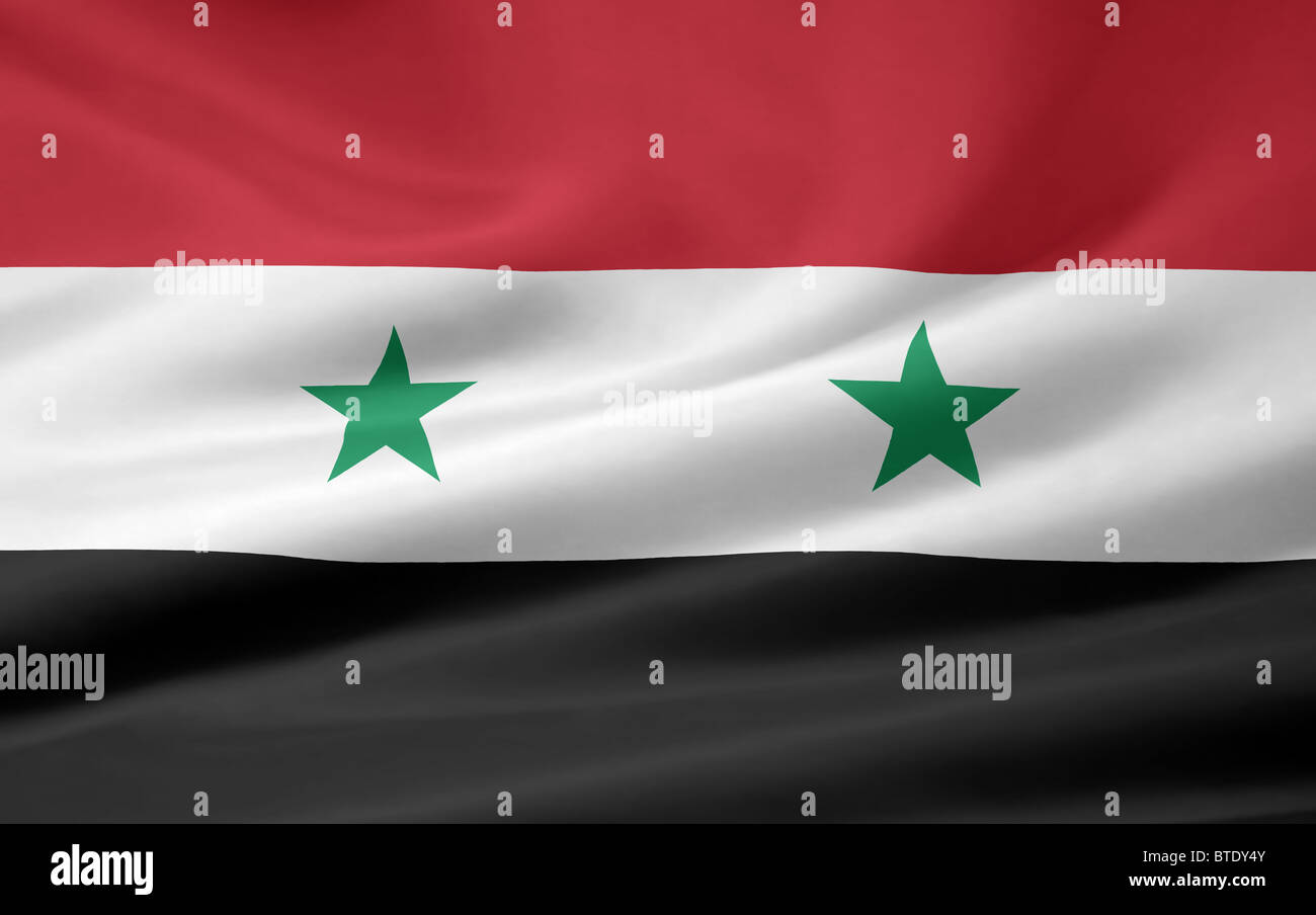 High resolution flag of Syria Stock Photo - Alamy