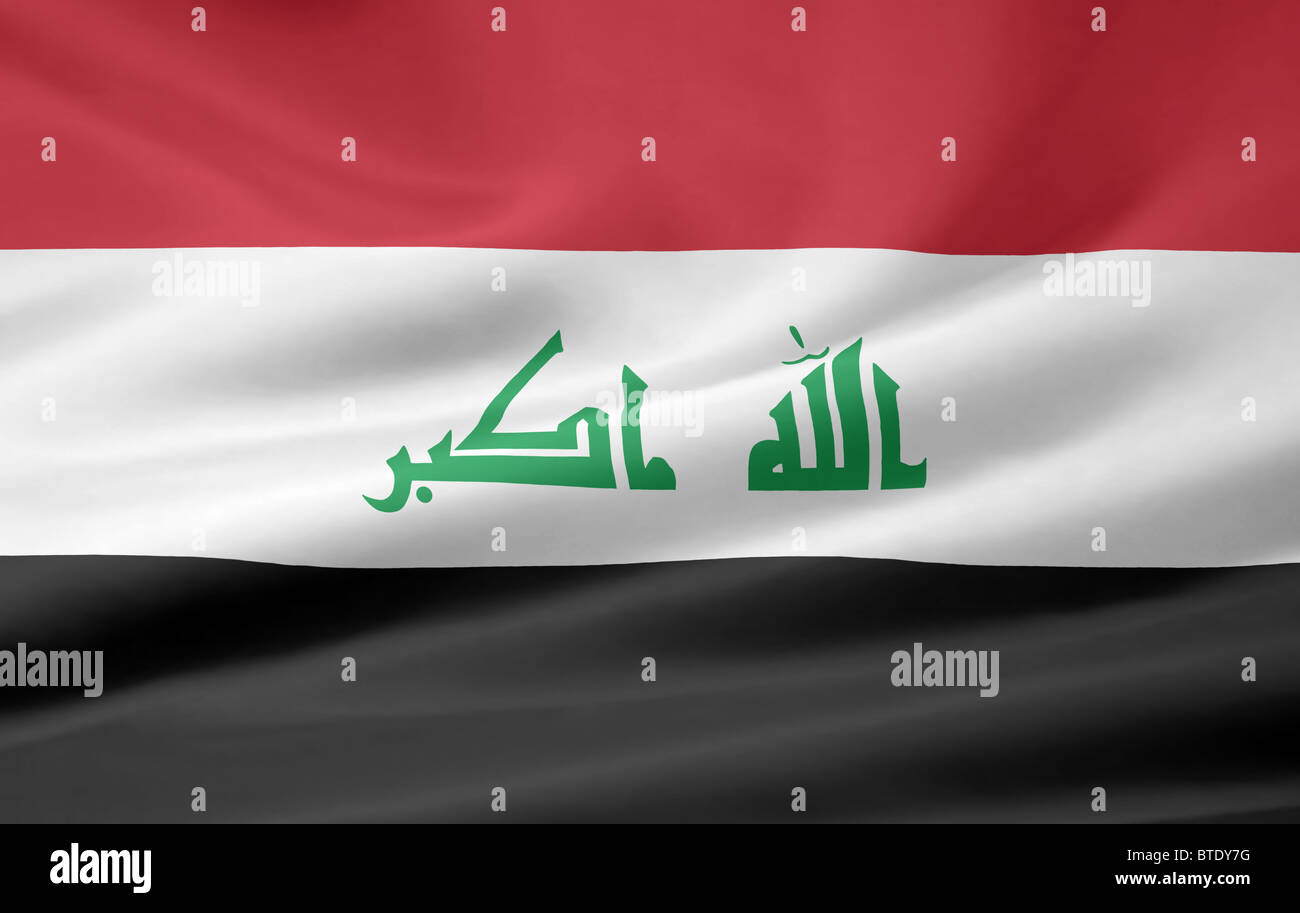 High resolution flag of Iraq Stock Photo - Alamy