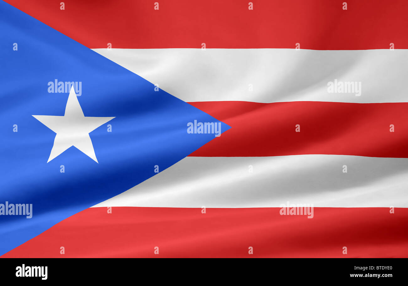 Flag of Puerto Rico Stock Photo - Alamy