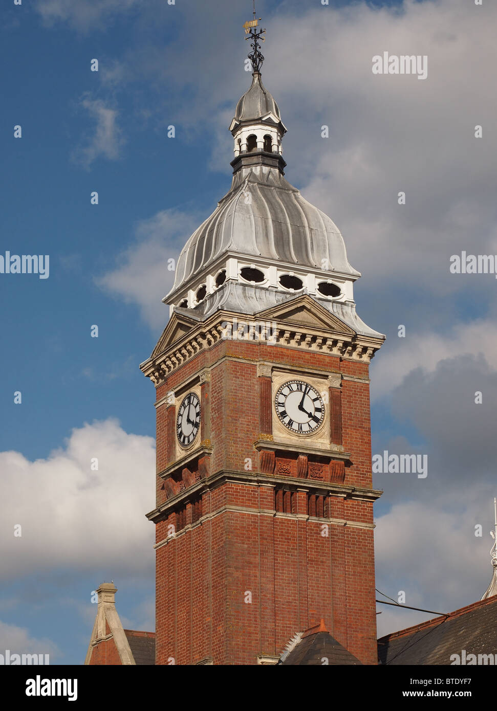Clock tower, Old Town Hall, Swindon Stock Photo - Alamy