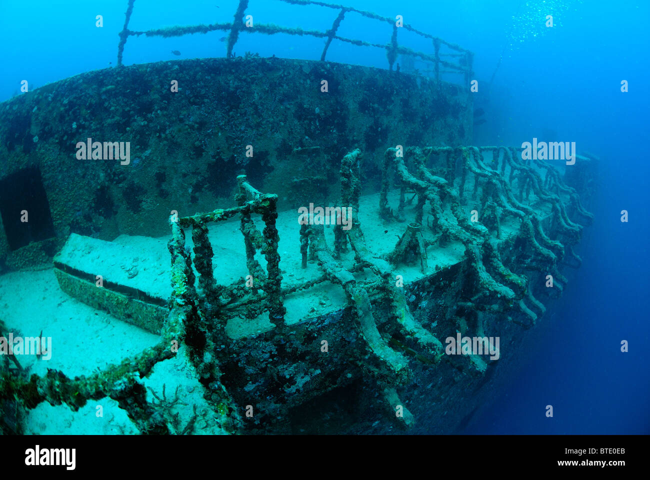 Wreck of USS Spiegel Grove off Key Largo coast, Florida, USA Stock ...