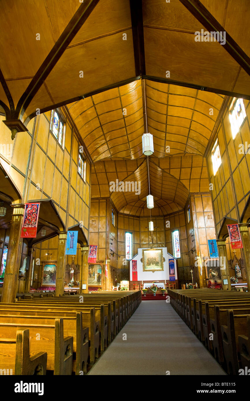 Interior of the famous Martyrs' Shrine in Midland,Ontario;Canada;North ...