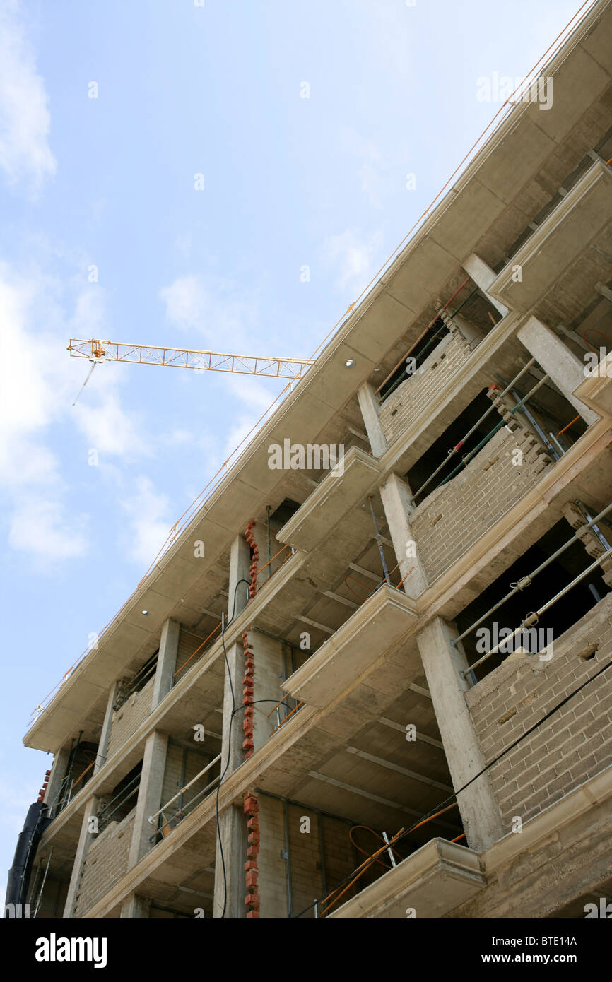 concrete building structure construction in europe safety railing Stock ...