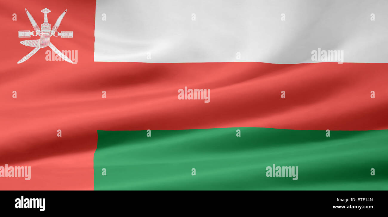 High resolution flag of Oman Stock Photo - Alamy