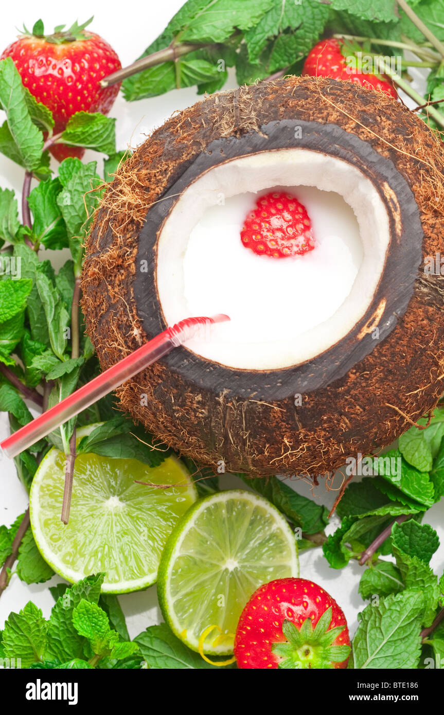 Coconut tree fruits leaves hi-res stock photography and images - Alamy
