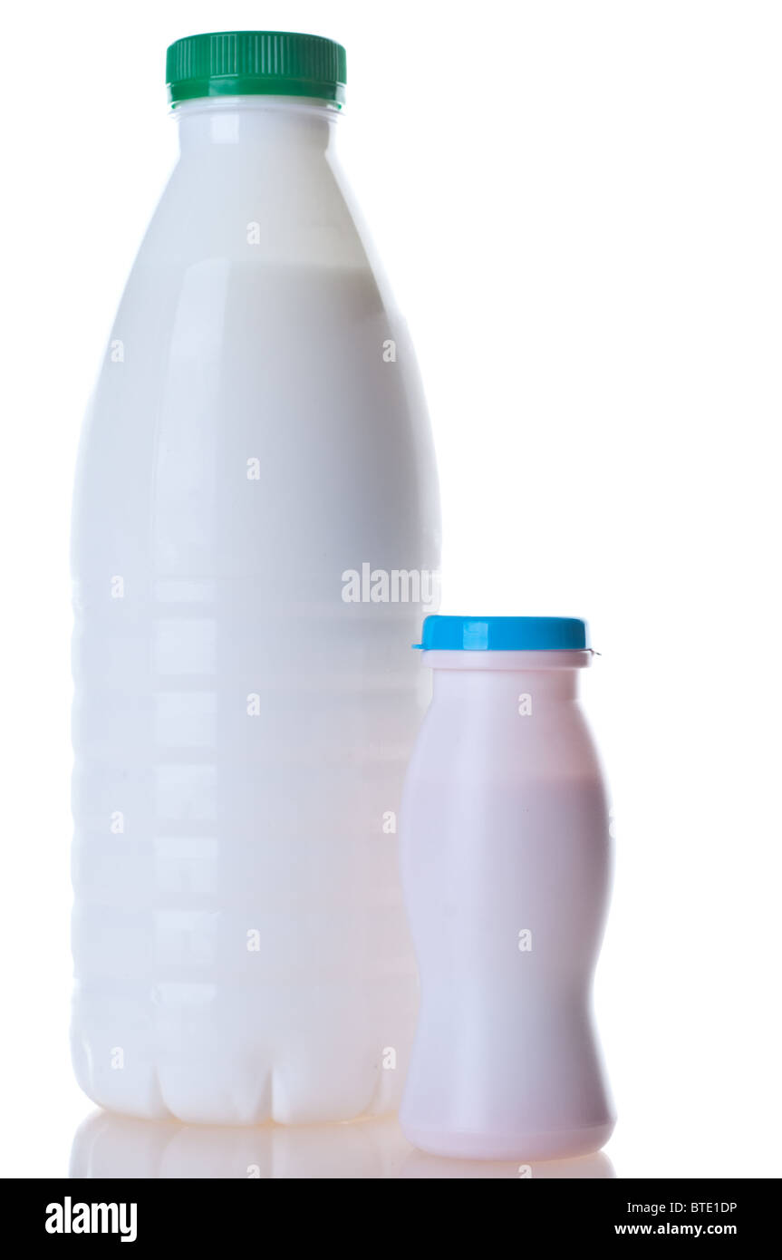 Dairy products. Isolation on the white Stock Photo - Alamy