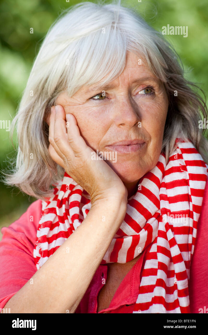 Pensive look model released hi-res stock photography and images - Alamy