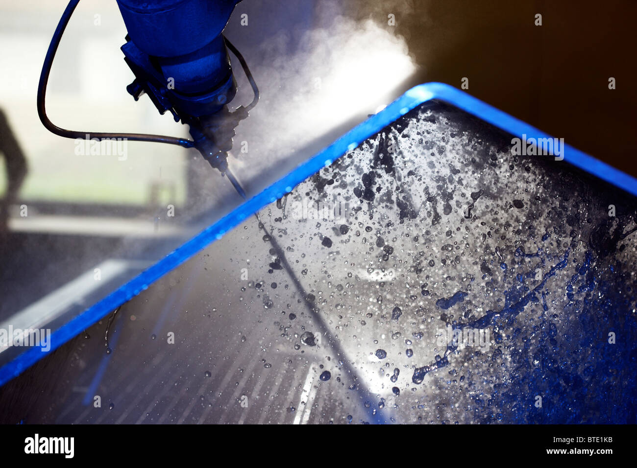 Water jet cutting plant. cutting of steal an other materials by a ...