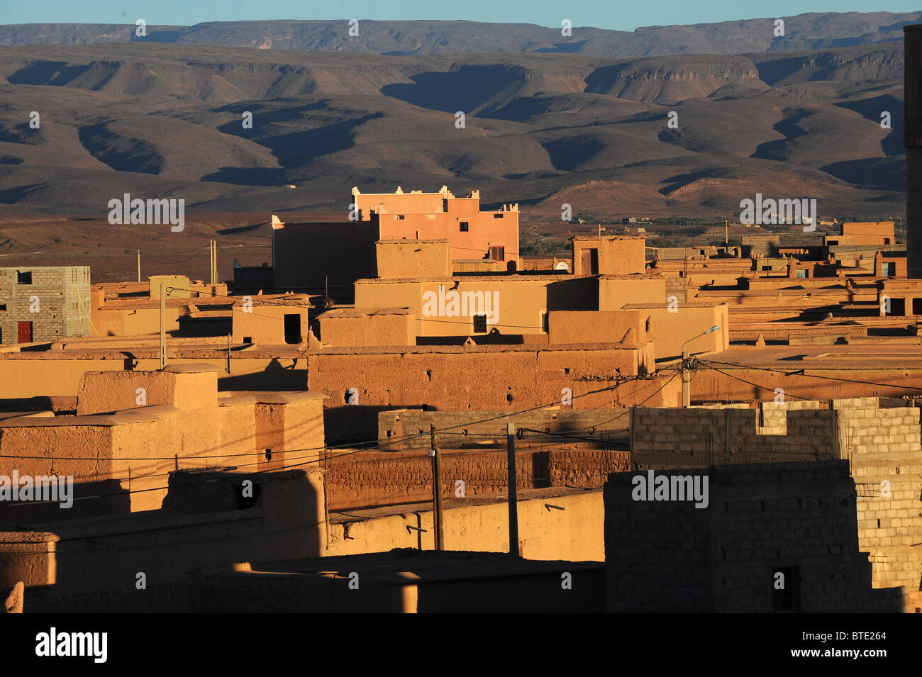 Frontier town of N'kob in Southern Morocco Stock Photo - Alamy