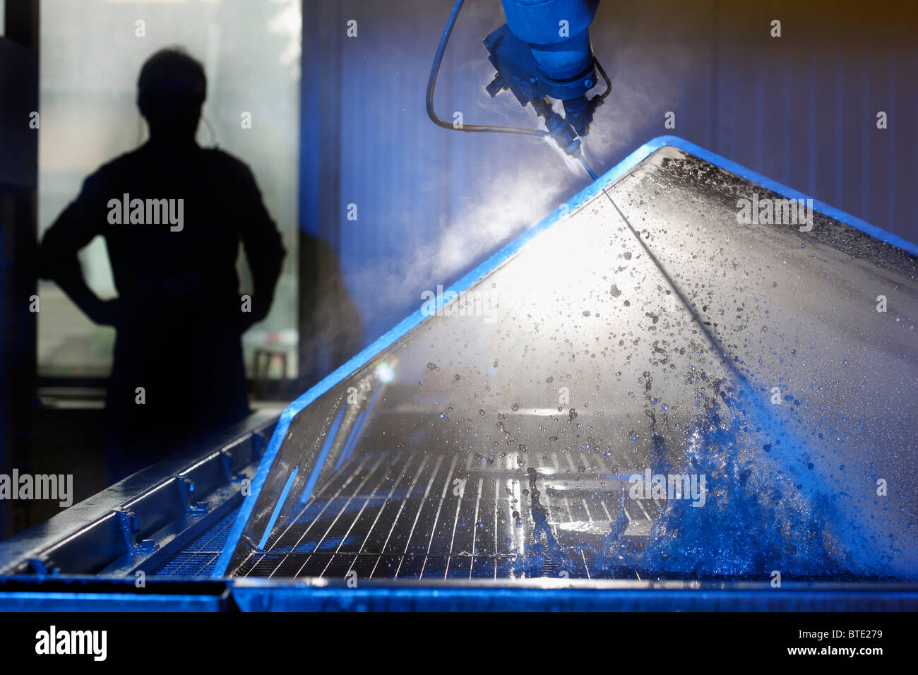 Water jet cutting plant. cutting of steal an other materials by a ...