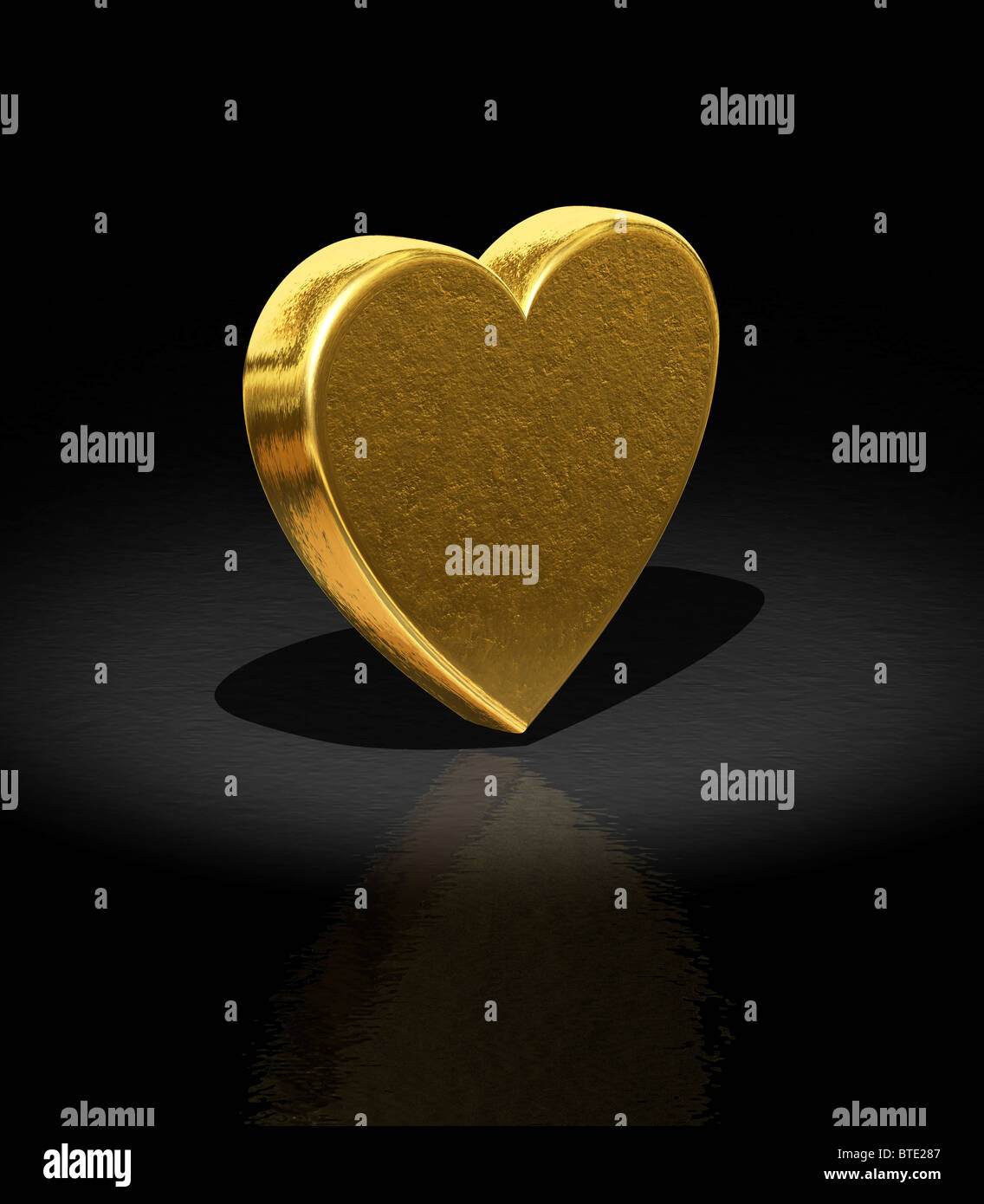 Heart shape symbol gold fountain hi-res stock photography and images ...