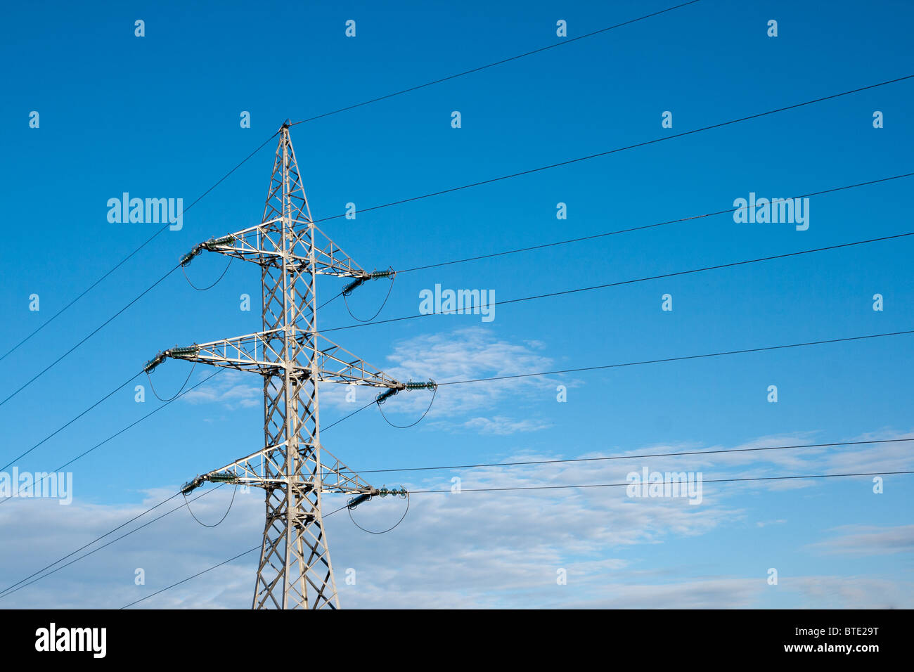 High voltage electricity pylon Stock Photo - Alamy